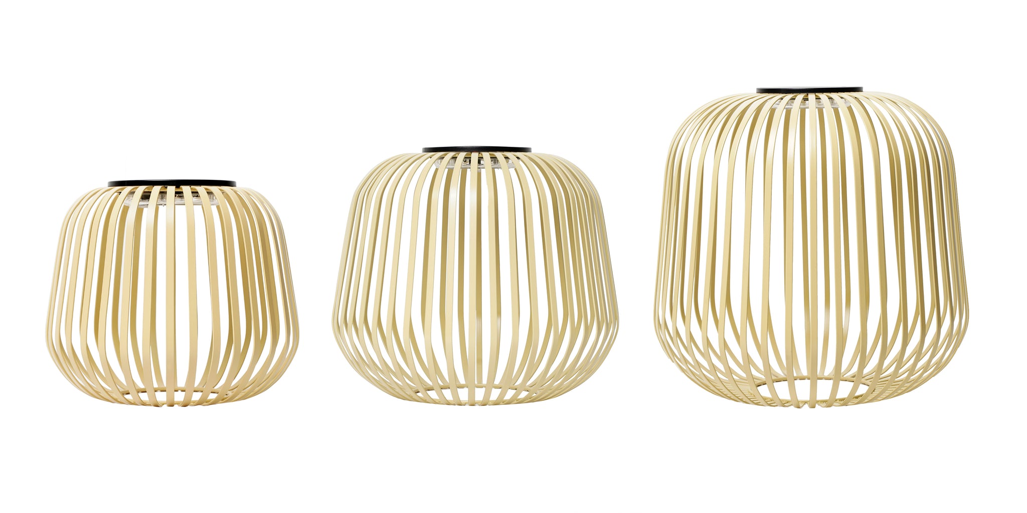 Solis Solar Lantern Trio – Sand | Cordless Design Lights for Outdoor Living